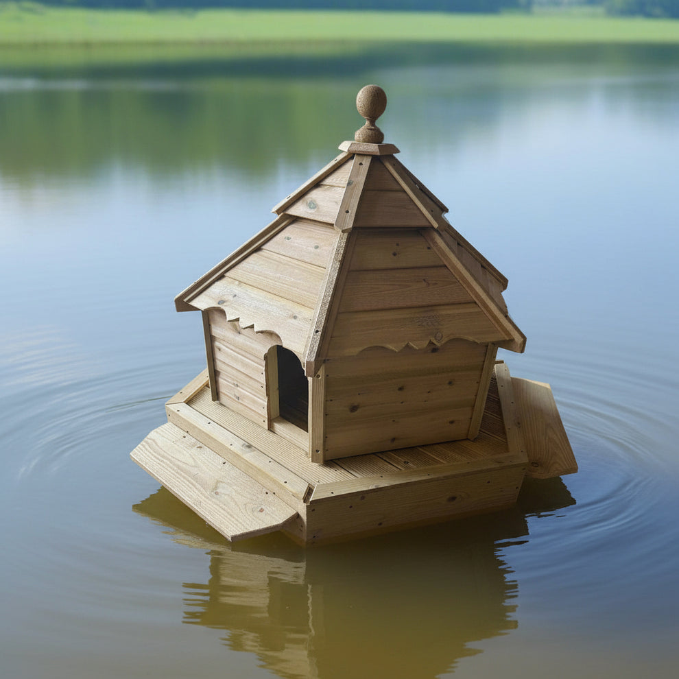 VA Large Hexagonal Floating Duck House | Pagoda Inspired Design – Vyse Arks