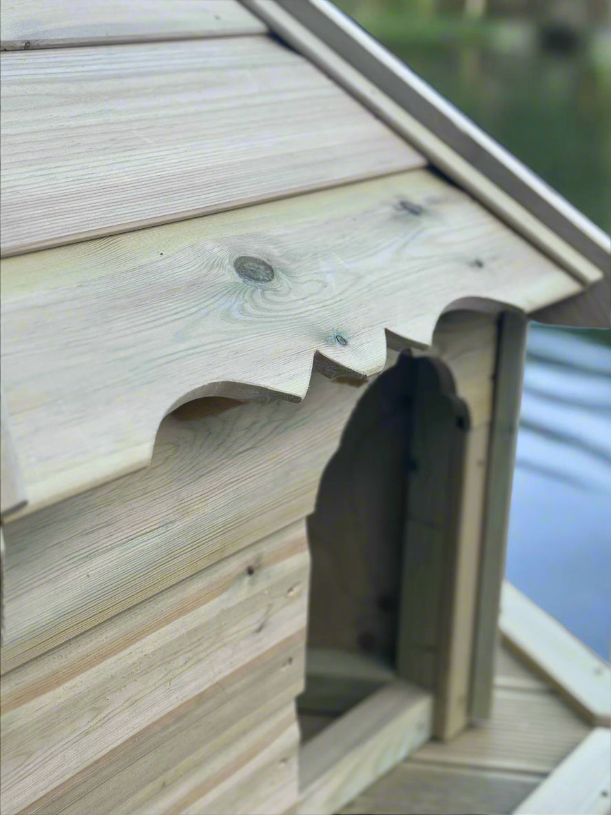 VA Small Hexagonal Floating Duck House | Pagoda Design | UK Handmade ...